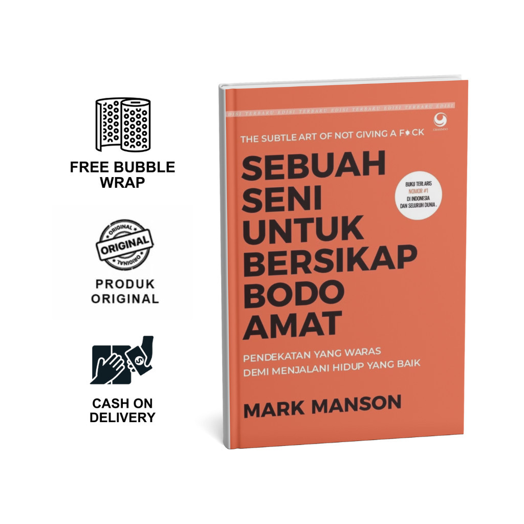 Jual Buku Pengembangan Diri - Sebuah Seni Untuk Bersikap Bodo Amat - Mark Manson | Shopee Indonesia