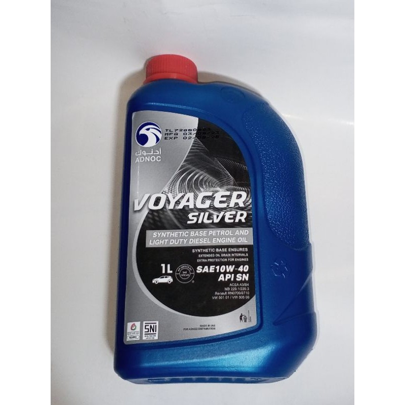 Jual Oli ADNOC Voyager Silver 10W/40 API SN/CF mafiaksmstore | Shopee ...