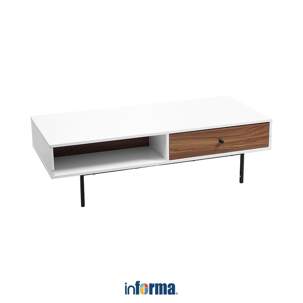 Jual Informa Faye Meja Tamu Rectangle - Putih Walnut Coffee Table Meja ...