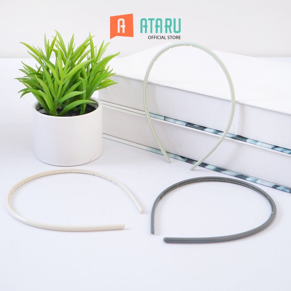 Jual Ataru Set 3 Pcs Bando Basic - Hijau/Krem Headband Bando Stylish ...