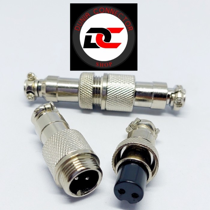 Jual ACC99 KONEKTOR CB KABEL GX12 KONEKTOR WAYER 2 PIN 12MM | Shopee ...