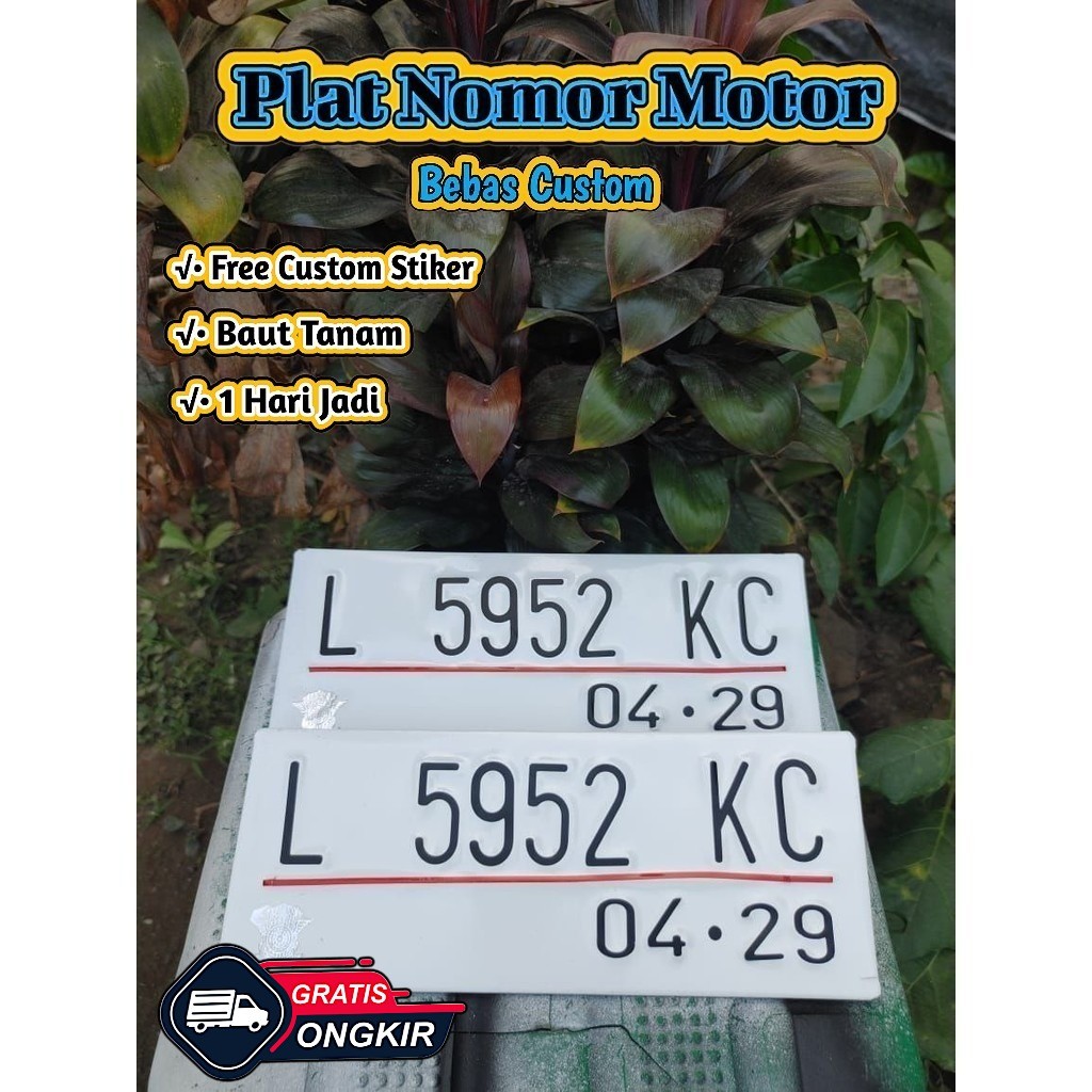 Jual Buat Plat Nomor Motor Custom | Shopee Indonesia