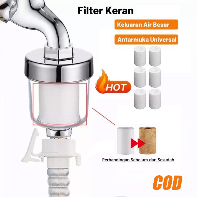 Jual COD Filter Keran Air Universal Bahan Katun PP/Water Purifier ...