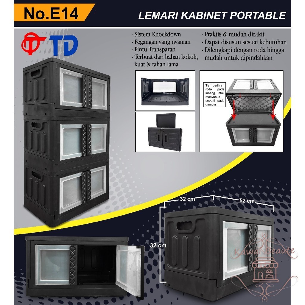 Jual TD Lemari Kabinet Portable / Box Cabinet 2 Pintu / Lemari Kabinet ...
