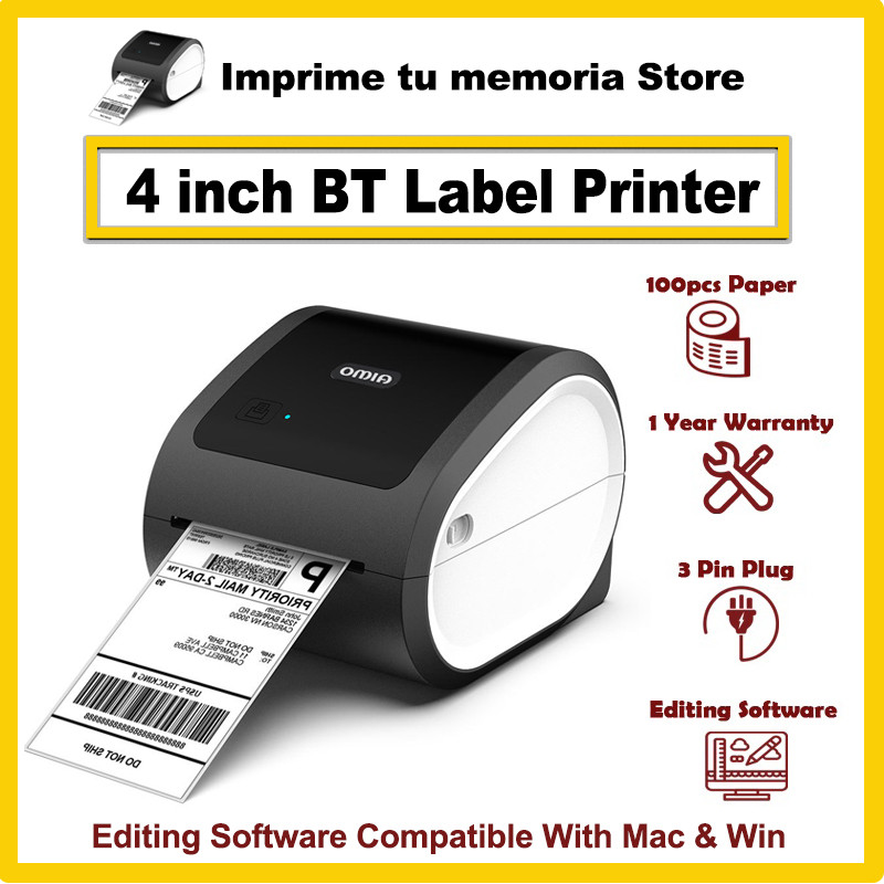 Jual D520 4x6 Label Printer Thermal Shipping Label Printer Sticker ...