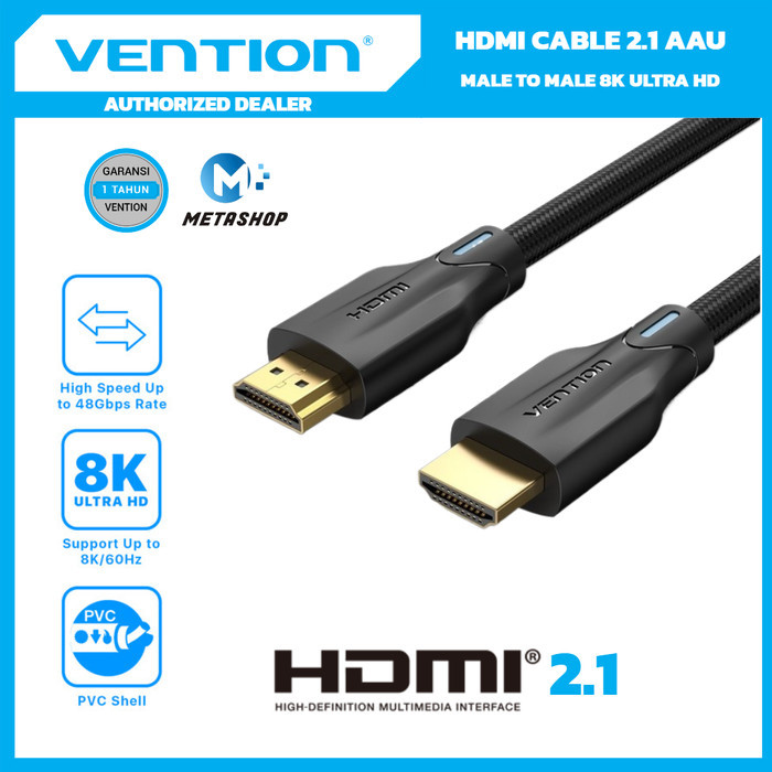 Jual VENTION HDMI 2.1 Cable AAU Male to Male Ultra HD 8K 4K 1080p HDR ...