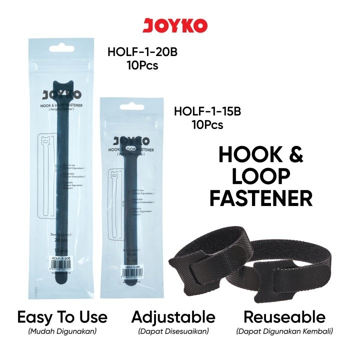 Jual Pengikat Kabel Hook & Loop Fastener Joyko HOLF-1 | Shopee Indonesia