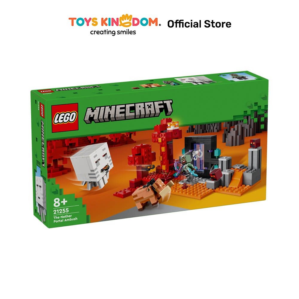 Jual Toys Kingdom Lego Minecraft Nether Portal Ambush 21255 Kids Toy ...