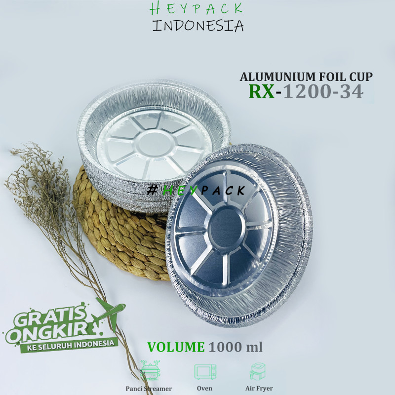 Jual Alumunium Foil Tray Cup RX-1200-34 Pai Pizza Puding Lasagna ...