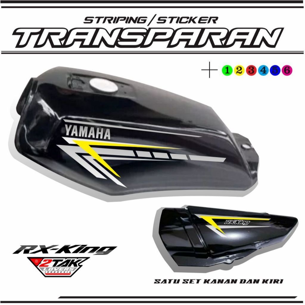Jual STIKER TRANSPARAN UV / STRIPING RX-KING VARIASI LIST STICKER ...