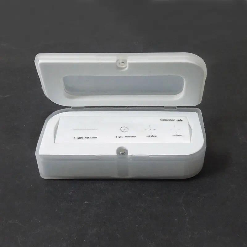 Jual DIV 0.01mm Microscope Stage Micrometer Glass Calibration Slide 4 ...