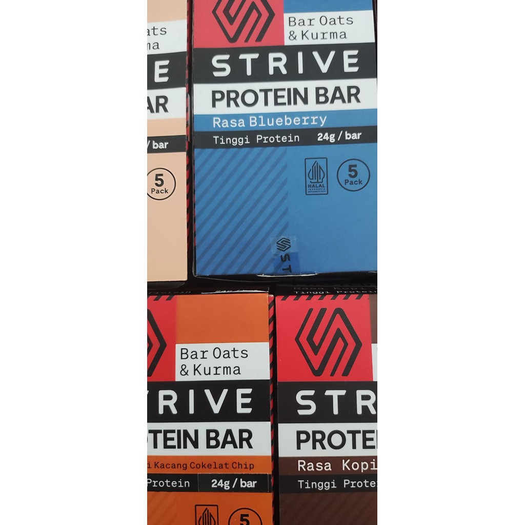Jual Strive Protein Bar 60gr Varian Rasa PCS | Shopee Indonesia