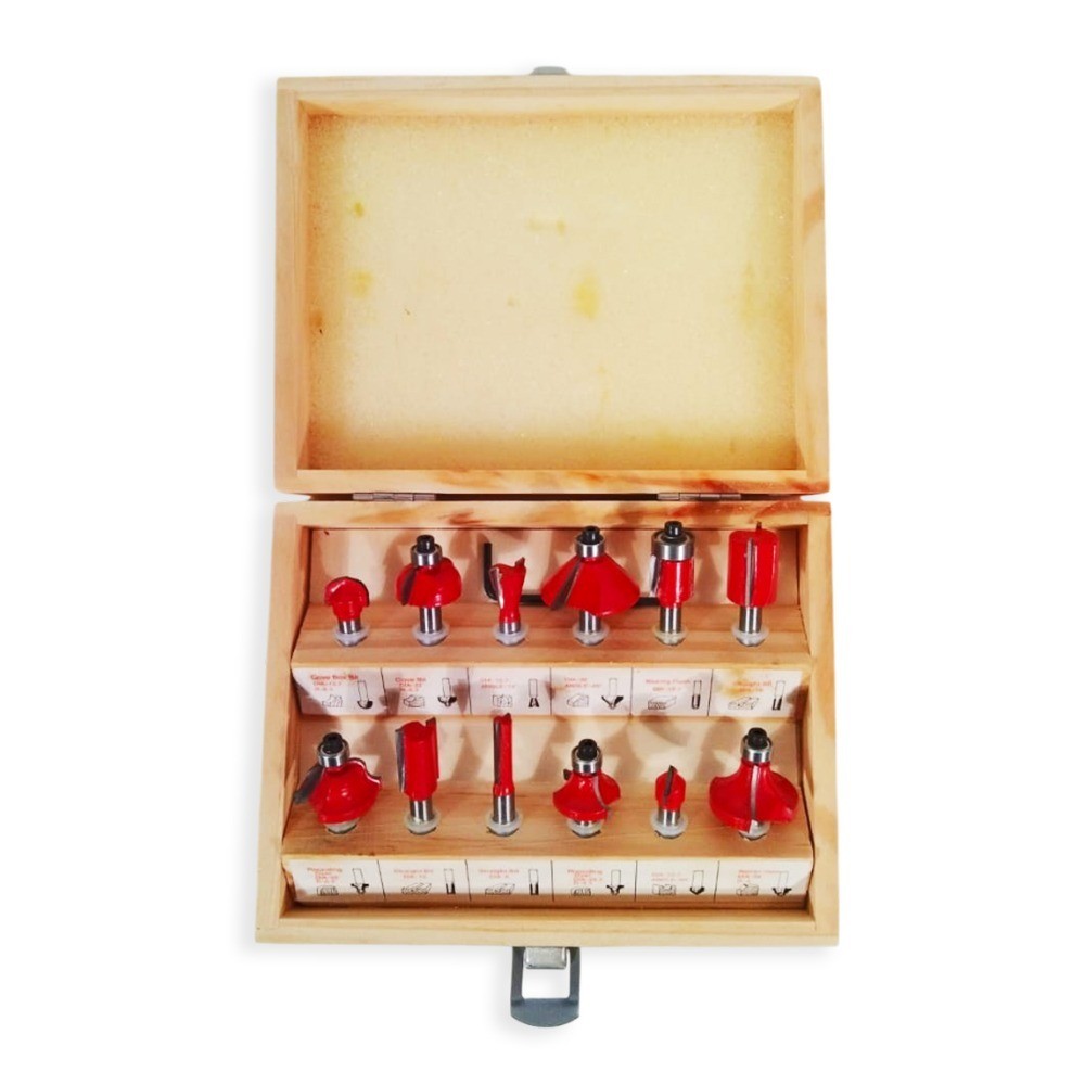 Jual SKY 15 Router Bits Set 12 PCS MATA ROUTER SET PROFIL KAYU | Shopee ...