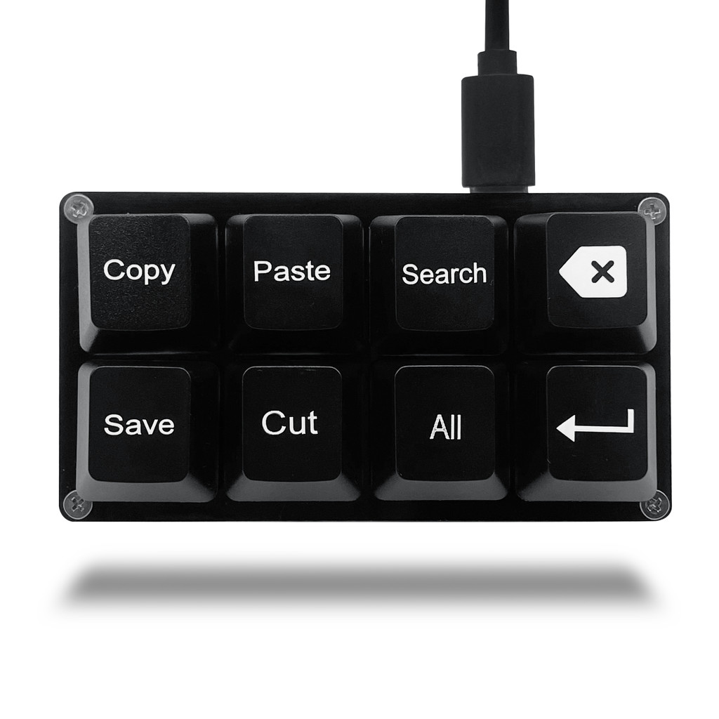 Jual 8 Keys Small Keypad Work Shortcut Key Keycaps Keyboard One-Handed ...