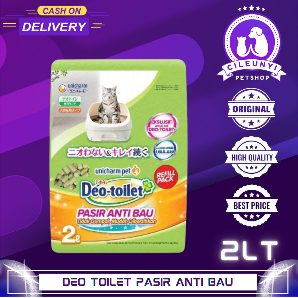 Jual Unicharm Pet - Deo Toilet Pasir Kucing Anti Bau 2 Liter | Shopee ...