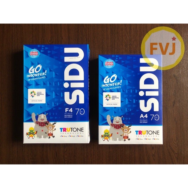 Jual Kertas HVS SIDU Folio F4 putih 75gr merek SINAR DUNIA - Terbaik ...