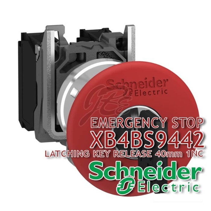 Jual Emergency Stop Besi Schneider Tipe Latching Key Release XB4BS9442 ...