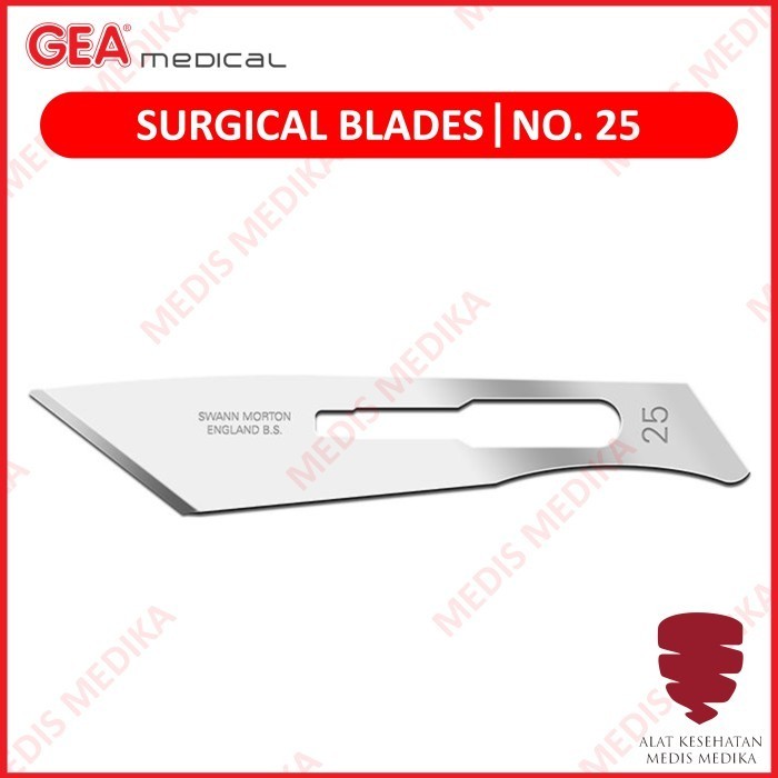 Jual Surgical Blades No 25 Mata Pisau Bedah Operasi Sterile Knife ...