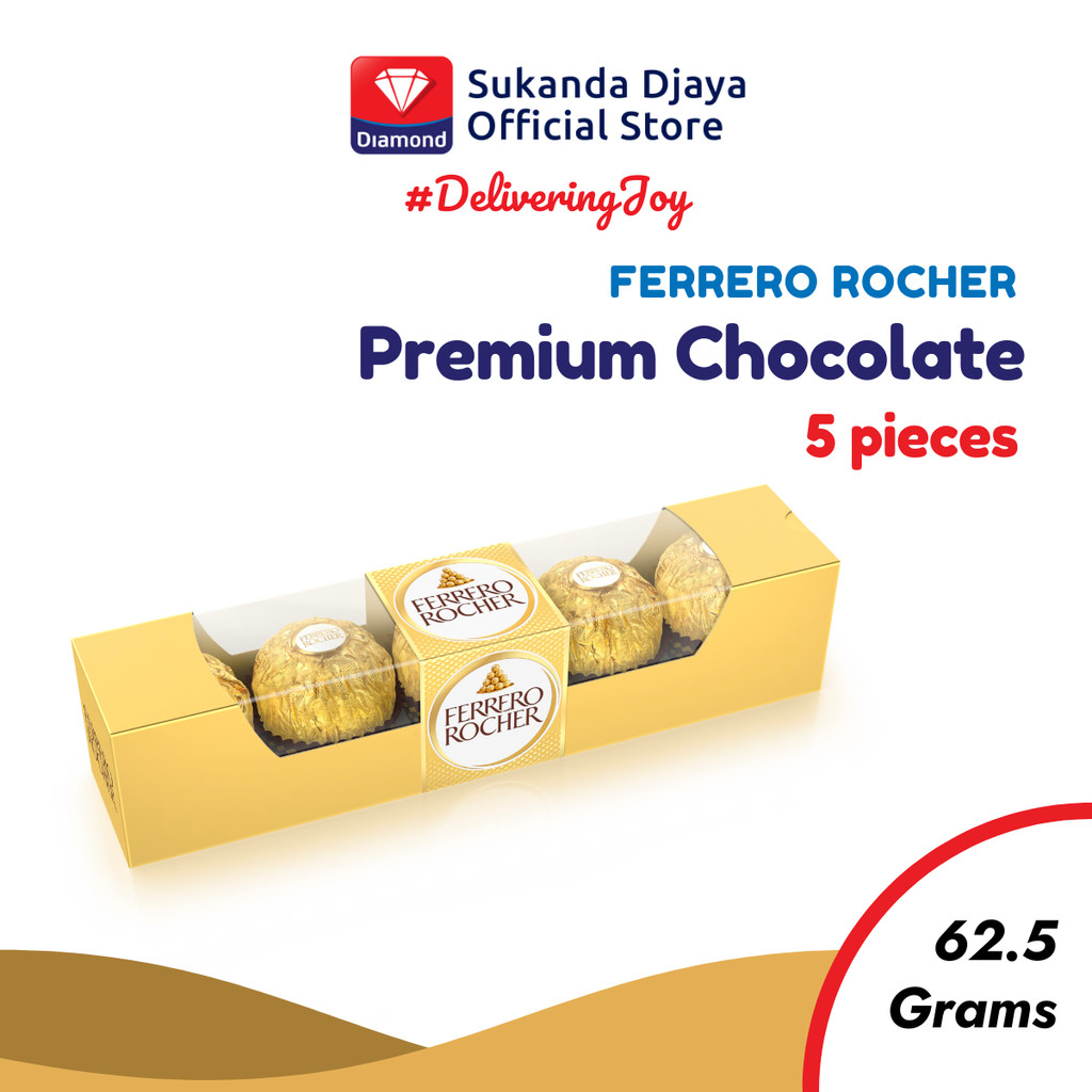 Jual Ferrero Rocher Premium Chocolate (5 pcs) 62.5 Gr | Shopee Indonesia