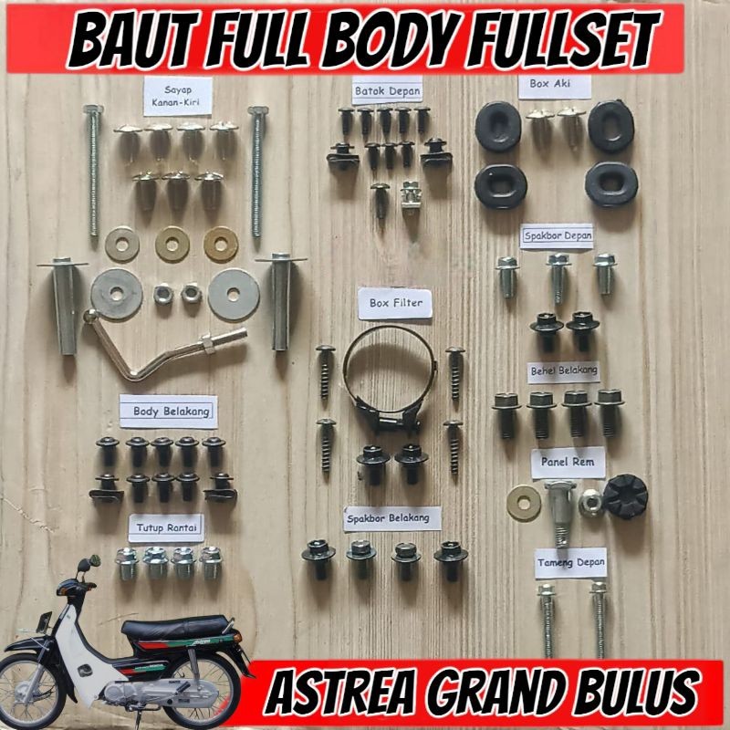 Jual Baut Full Set Cover Body Honda Astrea Grand Bulus / Grand Sabit ...