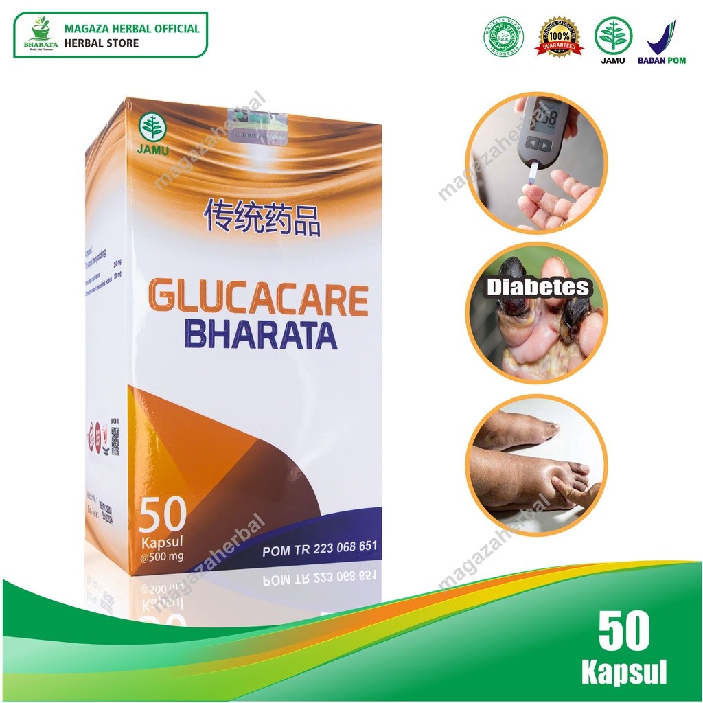 Jual Glucacare Bharata Obat Diabetes Ampuh Gula Darah Tinggi Gula Basah ...