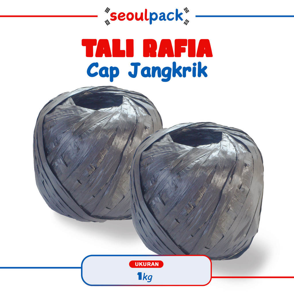 Jual Tali Rafia Hitam Cap Jangkrik (1kg) - Tali Rafia, Tali Hitam, Rope ...