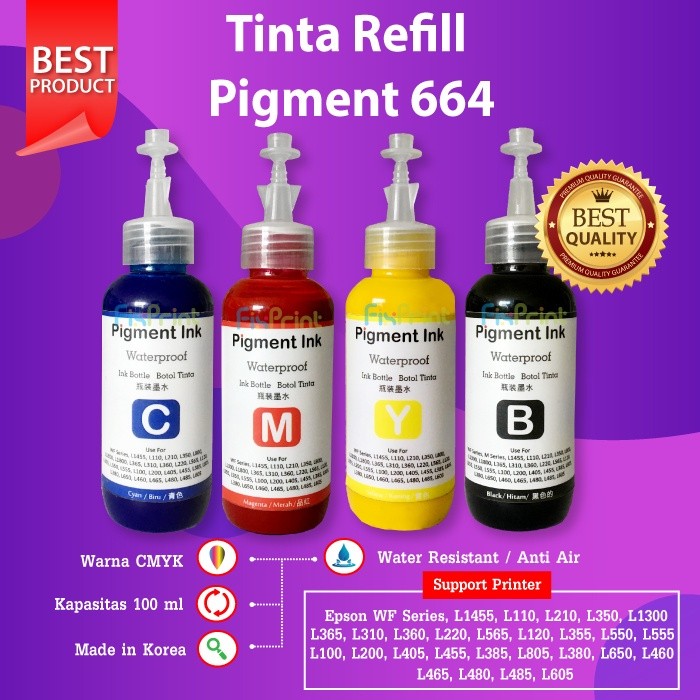 Jual Promo Paket Tinta Pigment Epson Diamond Ink 1 Paket 4 Warna ...