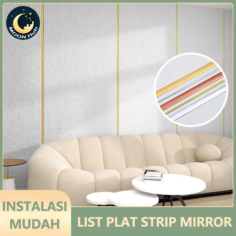 Jual WALL STICKER PANJANG / LIST PLAT STRIP MIRROR 3Meter | Shopee ...