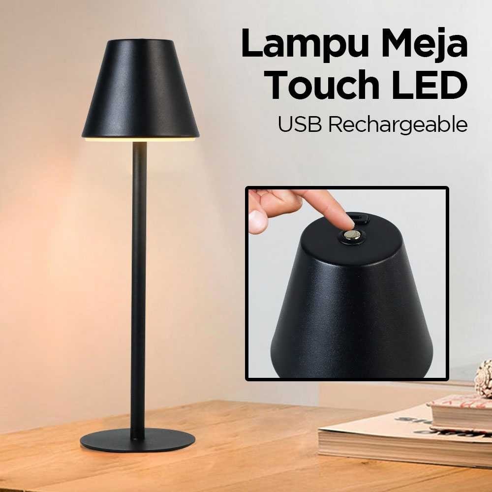 Jual Lampu Meja Hias Touch LED Desk USB Rechargeable Tri Color 3W | Shopee Indonesia