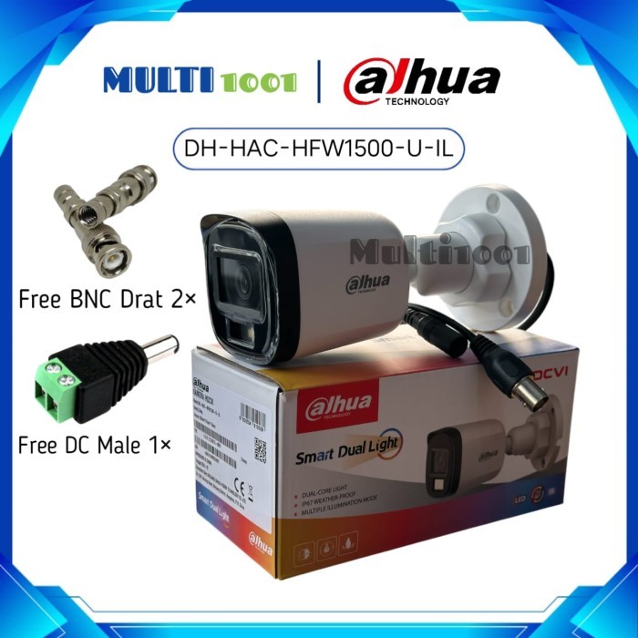 Jual DAHUA HFW1500-U-IL 5MP Smart Dual Light HDCVI Fixed-focal Bullet ...