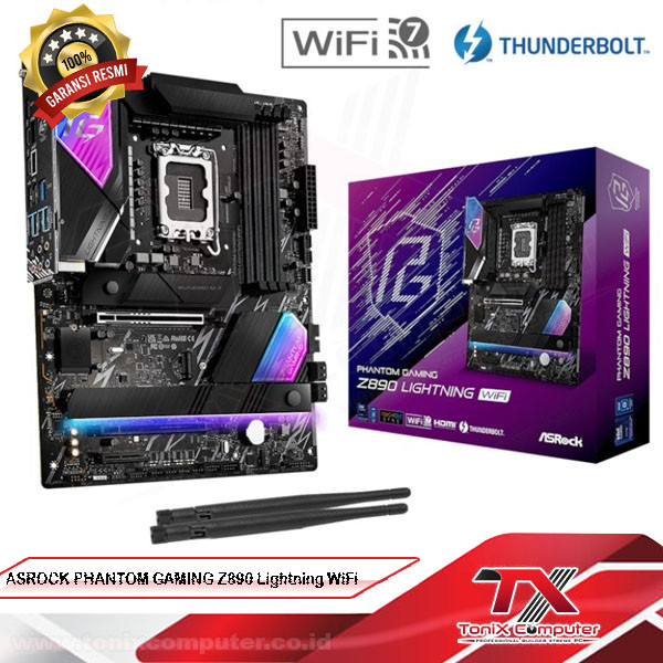Jual ASROCK PHANTOM GAMING Z890 Lightning WiFi | Motherboard Intel Z890 ...