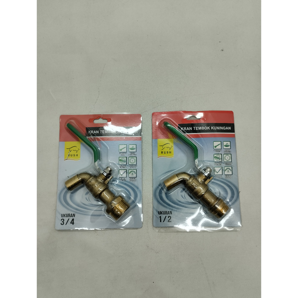 Jual Kran besi/Kran Kuningan Rush/Kran Tembok Kuningan Rush 1/2 dan 3/4 ...