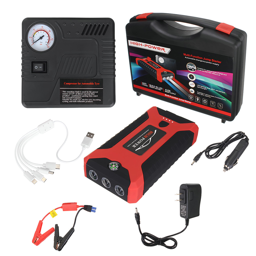 Jual Jumper Aki Mobil High Power Portable Power Bank 3 in 1 99800mAh ...