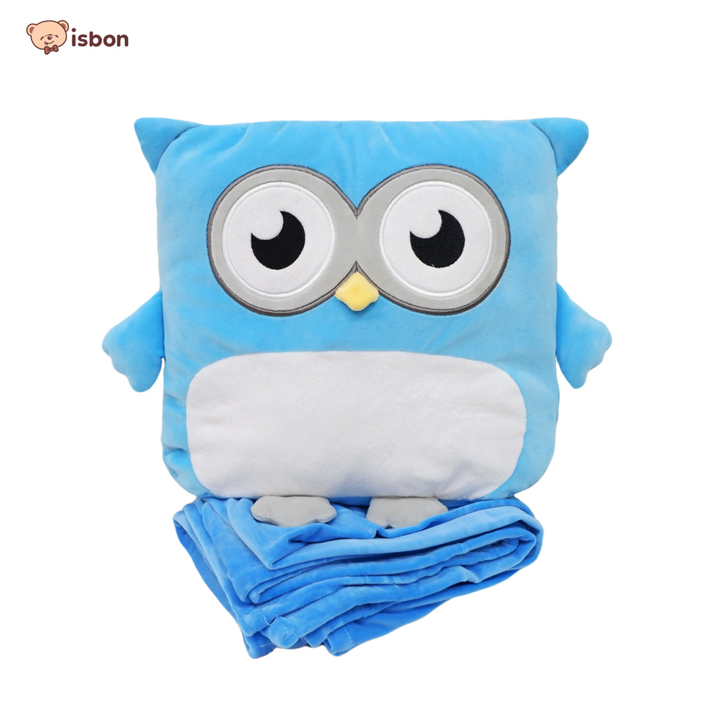 Jual Balmut Bantal Selimut ISTANA BONEKA Balmut Kotak Owl Blue Choky ...