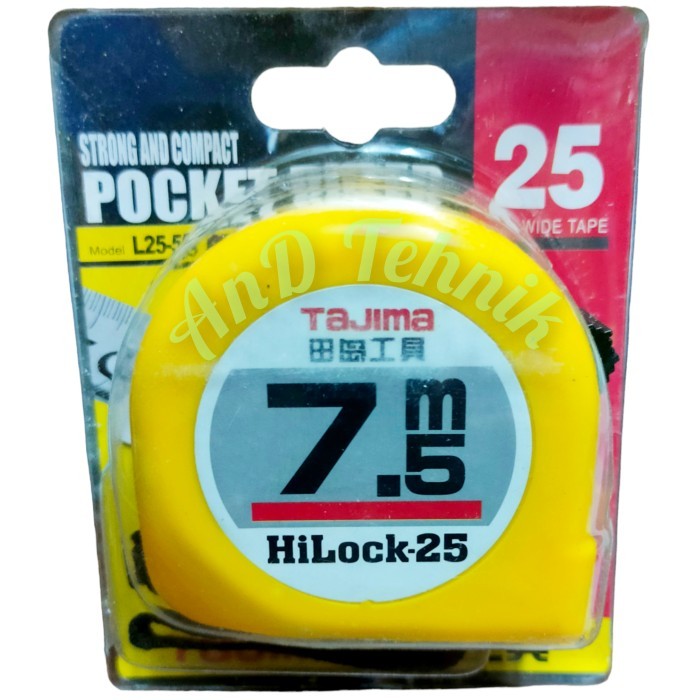 Jual TAJIMA Meteran 7,5 Meter / Measuring Tape 7,5 M 25ft Hi-Lock 25 ...