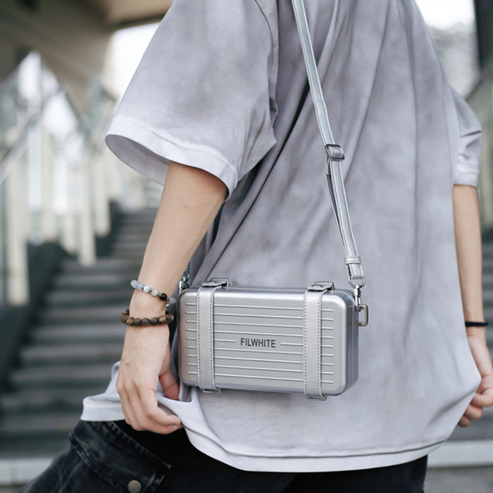 Jual Tas Selempang Pria Wanita PVC Hard Case Sling Bag Mini Tas Cowok ...