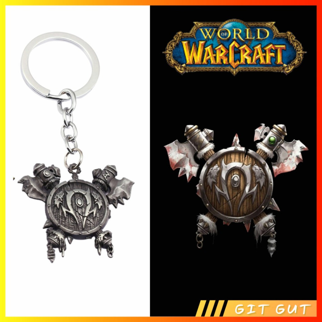Jual Keychain Gantungan Kunci WoW World of Warcraft Orc Symbol | Shopee ...