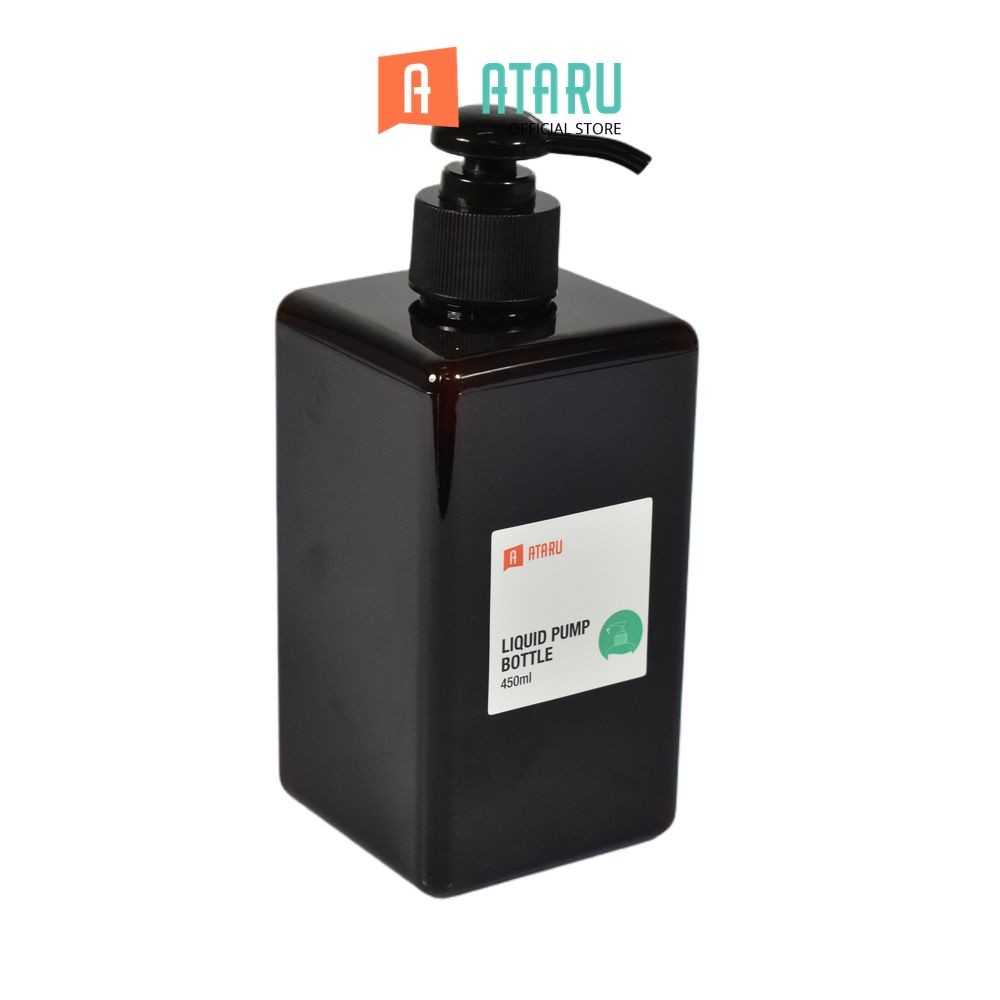 Jual Ataru 450 ml Botol Cairan Pompa Tekan - Cokelat Travel Bottle ...