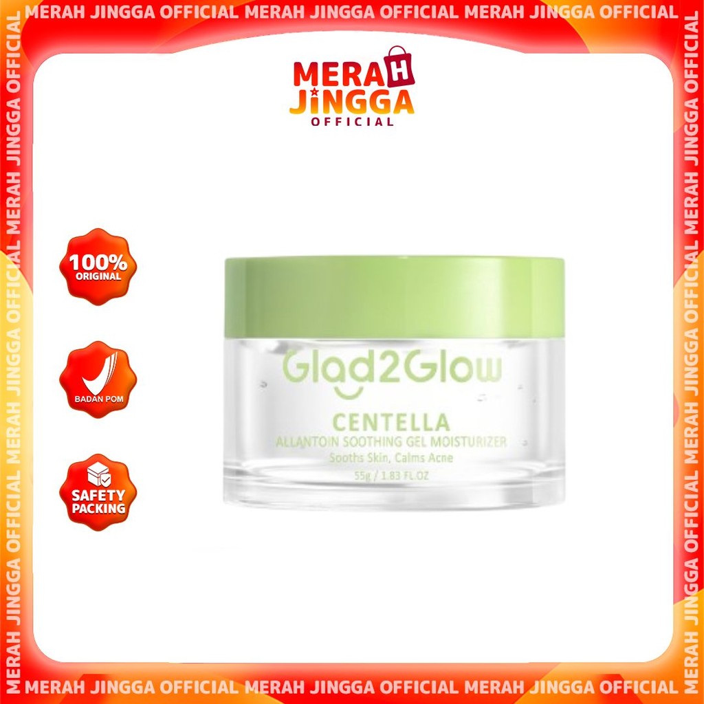 Jual Glad2Glow Centella Soothing Moisturizer Gel Cica Pelembab Wajah ...