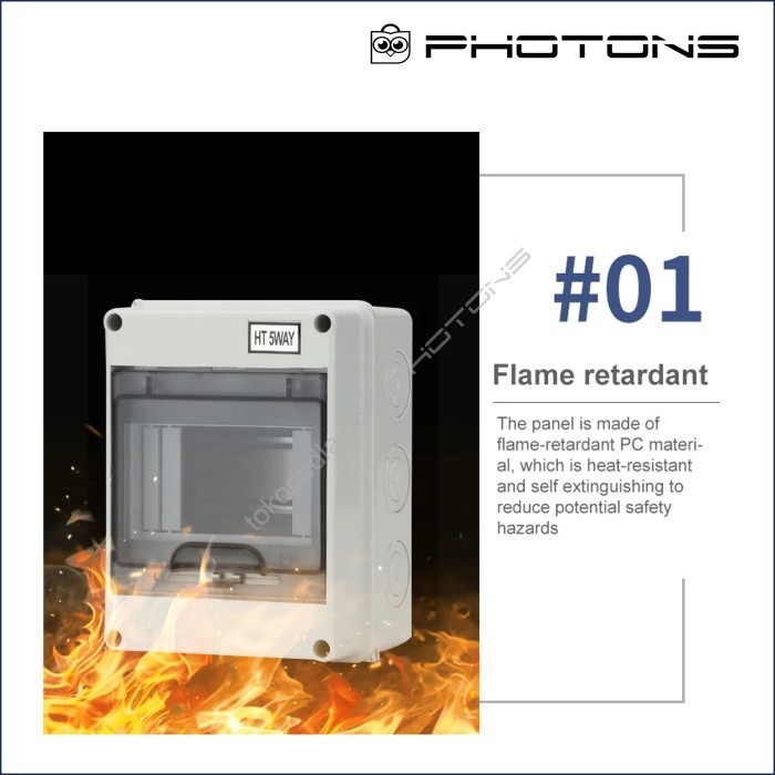 Jual JS88 HT Series Waterproof IP65 Distribution MCB Box 2/5/8/12/15/18 ...