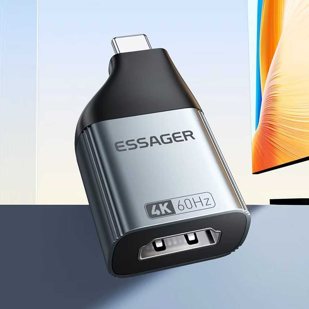 Jual ESSAGER OTG HDMI to USB Type C Adapter Low Latency Portable 4K ...