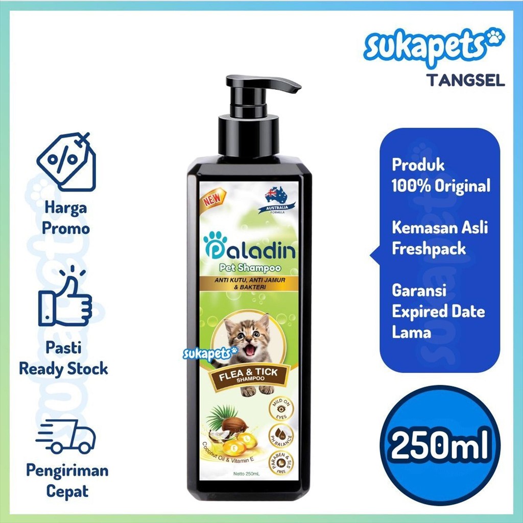 Jual Paladin Pet Shampoo Premium Kucing Flea & Tick 250ml | Shopee Indonesia