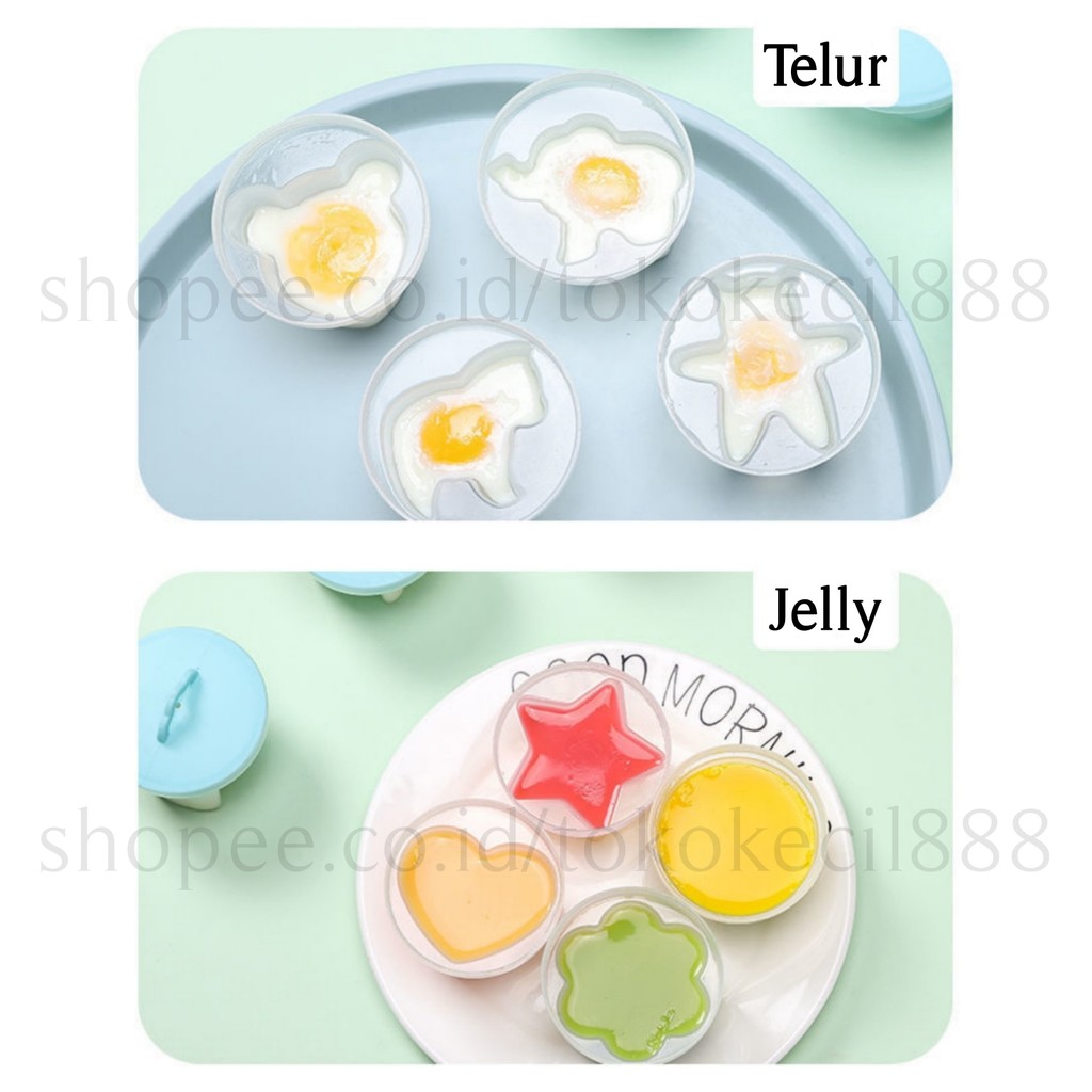 Jual TK Cetakan Telur Rebus Jelly Pudding Lucu Bentuk Bintang Love Bunga Telor Kukus | Shopee ...