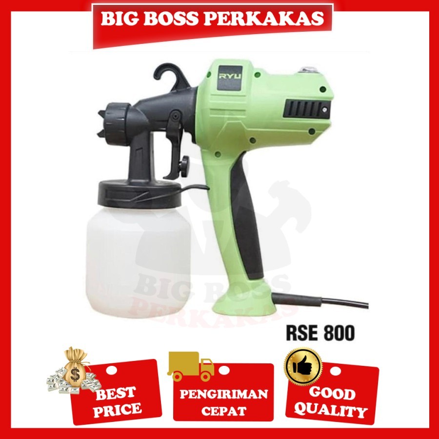 Jual TEKIRO RYU Spray Gun Electrik RSE 800 Semprotan Cat Tembok Paint ...
