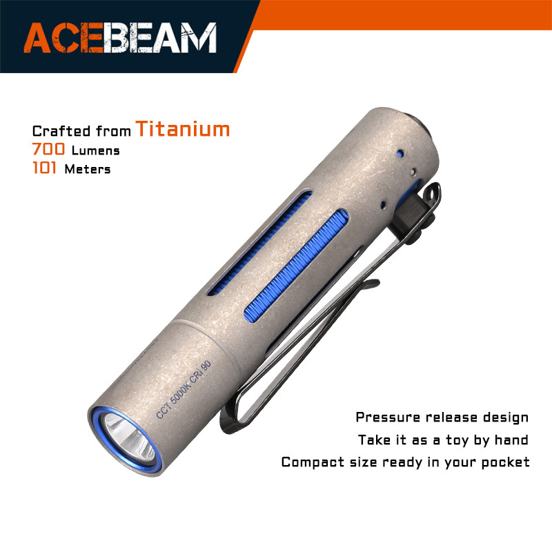 Jual ACEBEAM LED flashlight rider RX 2.0 max 700 lumen EDC AA ...