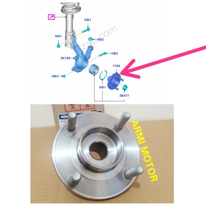Jual JUAL Hub Bearing Roda Depan Ford Ecosport All Type Original Ford ...