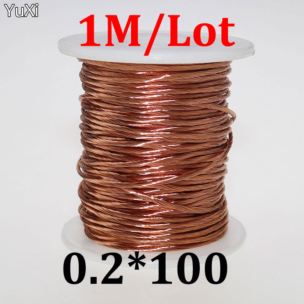 Jual 1M/Lot 0.2x100 Strands Litz Wire Enameled Copper Wire Litz Crystal ...
