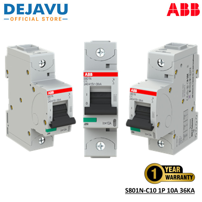 Jual MCB 1P 10A ABB S801N-C10 High Performance Miniature Circuit Breaker (2CCS891001R0104 ...