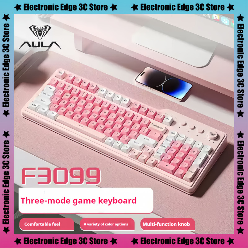 Jual New Aula F3099 Tri-Mode Wireless Silent Keyboard Mechanical Feel ...