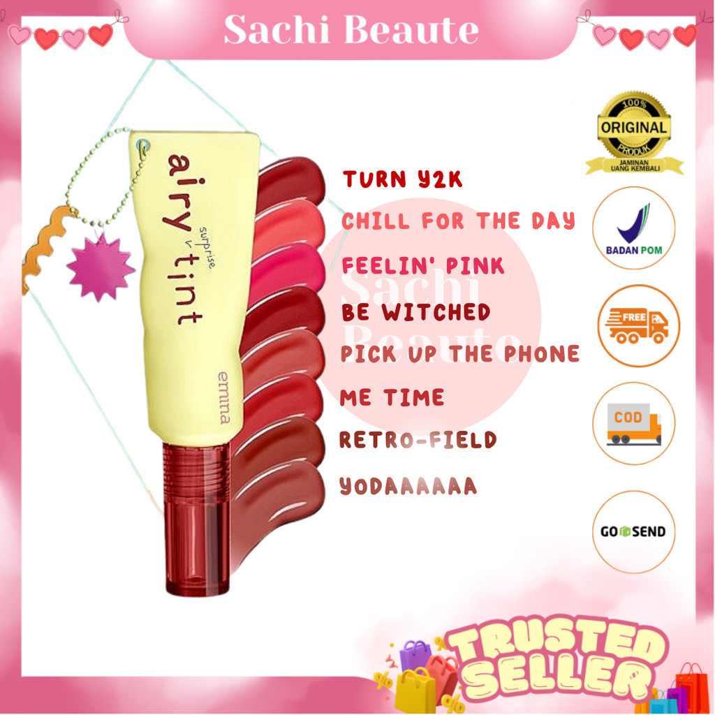 Jual Emina Airy Surprise Tint 3 g + Keychain - Lip Tint Ringan ...